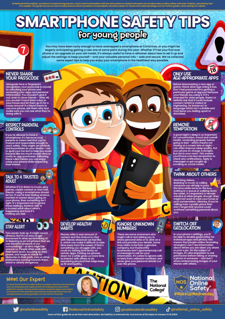 Smartphone Safety Tips for Young People – St Marie's School